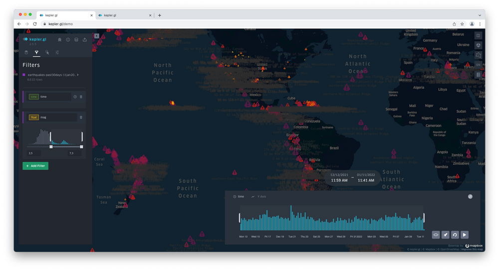 Tutorial - Create an animated visualisation with Kepler.gl