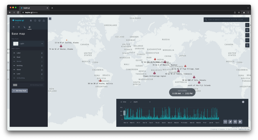 Tutorial - Create an animated visualisation with Kepler.gl