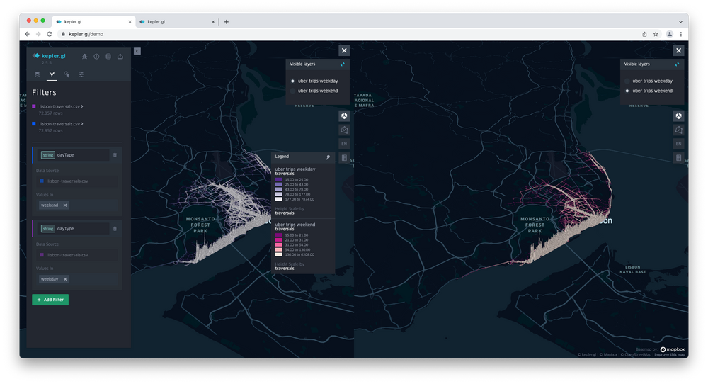 Tutorial - Create a 4D data visualisation with Kepler.gl