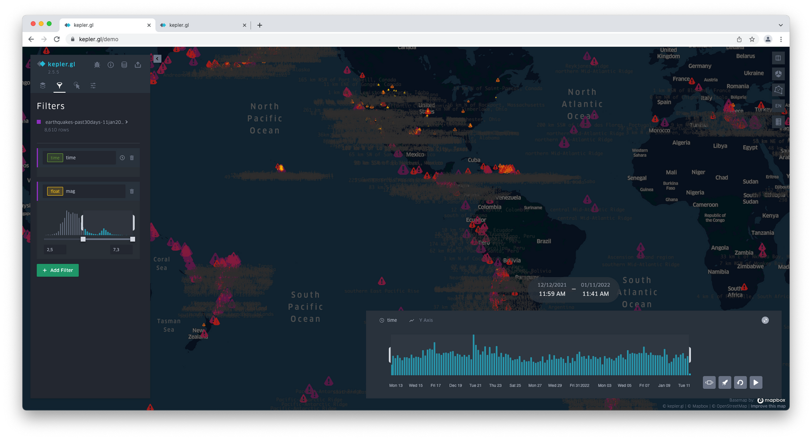 Tutorial - Create an animated visualisation with Kepler.gl