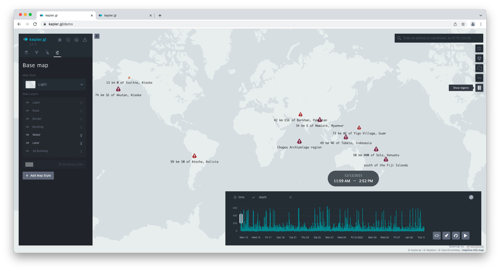 Tutorial - Create an animated visualisation with Kepler.gl